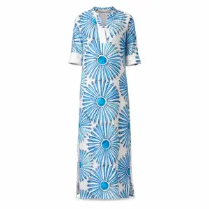 CASA ATELIER BY FERDINANDO FUSCO Anchovy V Caftan In Linen - White