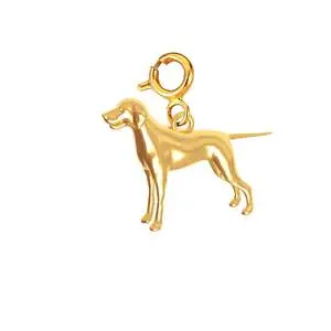 NOWART JEWELRY Dog Charm - Gold