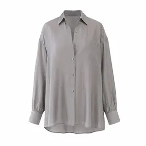 MUTE BY JL Sol Semi-sheer Oversized Overshirt - Grey