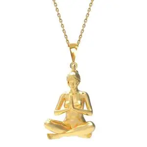 NOWART JEWELRY Sukhasana Pose Necklace - Gold