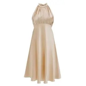 JNSQ (JE NE SAIS QUOI) Celine Silk Open Back Dress