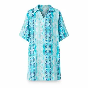 CASA ATELIER BY FERDINANDO FUSCO Kos Cozy Dress In Linen - Blue