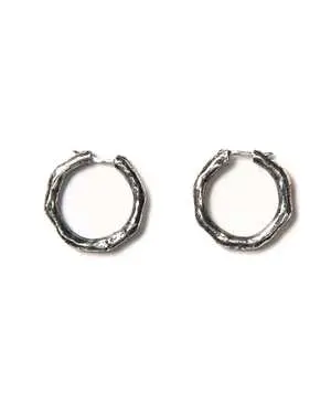 GIUNIA Cerchio Hoop Earrings - Silver