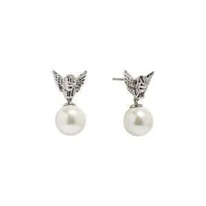 OGÉ JEWELRY White / Silver Ascend Pearl Earrings Silver - White/silver