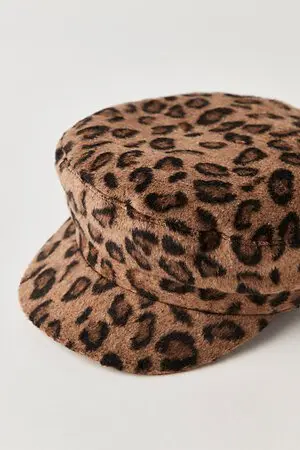 Free People 90's Leopard Cadet Hat At