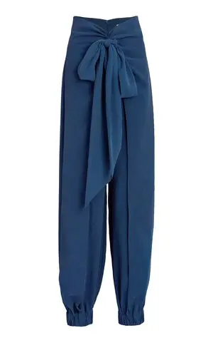 Silvia Tcherassi Felipe Cupro Pants - Blue