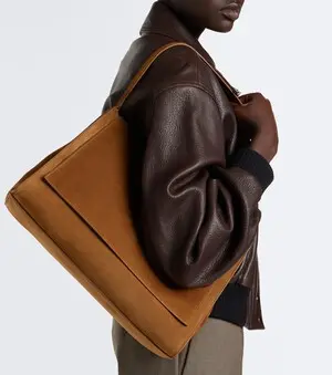 Nour Hammour Amal Suede Shoulder Bag