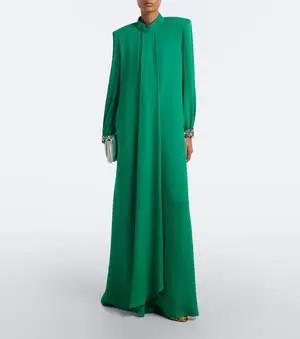 Valentino Garavani Cady Couture Crystal-embellished Silk Gown