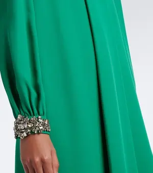 Valentino Garavani Cady Couture Crystal-embellished Silk Gown
