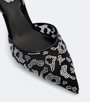 Rene Caovilla Embellished Mesh Slingback Pumps