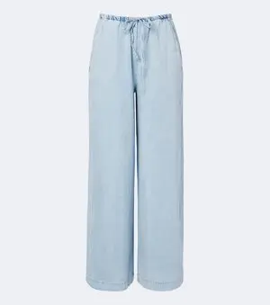FRAME The Offshore Cotton-blend Wide-leg Pants