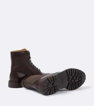 Brunello Cucinelli Leather Lace-up Boots