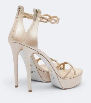 Rene Caovilla Margot Embellished Platform Sandals