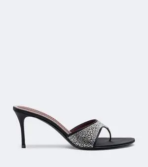 Magda Butrym Embellished Satin Thong Sandals