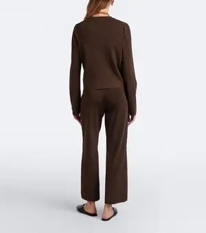 JOSEPH Zeta Knitted Cropped Straight Pants