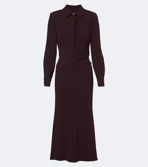 Roland Mouret Draped Crepe Midi Dress