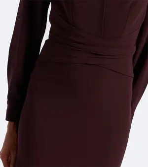 Roland Mouret Draped Crepe Midi Dress