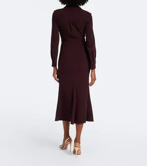 Roland Mouret Draped Crepe Midi Dress