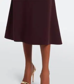 Roland Mouret Draped Crepe Midi Dress