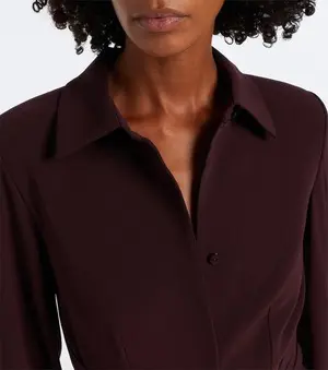 Roland Mouret Draped Crepe Midi Dress