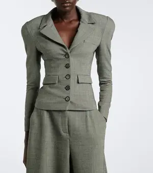 Magda Butrym Herringbone Wool-blend Jacket