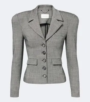 Magda Butrym Herringbone Wool-blend Jacket - Grey