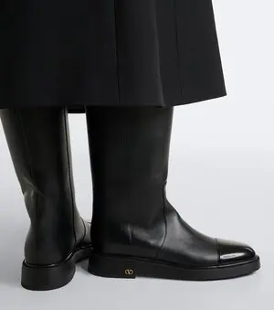 Valentino Garavani Leather Knee-high Boots
