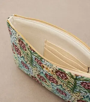 Valentino Garavani Vlogo Floral Jacquard Pouch