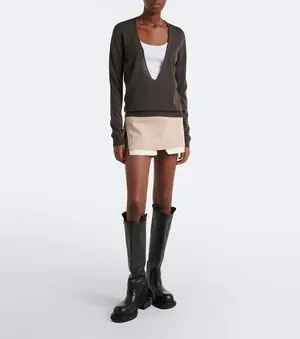 Rick Owens Suede Mini Skirt