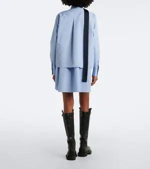 Sacai Layered Striped Cotton-blend Poplin Shirt