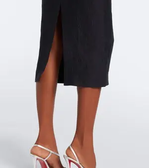 Roland Mouret Crystal-embellished Jacquard Midi Dress
