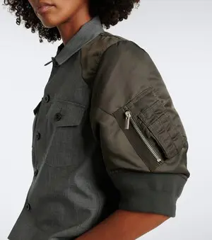 Sacai Wool Twill And Technical Jacket