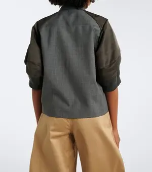 Sacai Wool Twill And Technical Jacket