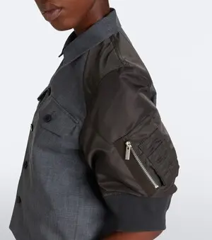 Sacai Wool Twill And Technical Jacket