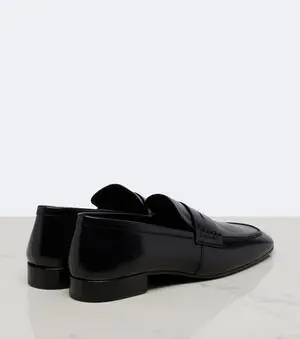 Dries Van Noten Leather Penny Loafers - Black