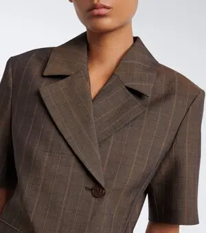 GANNI Striped Wool Blazer
