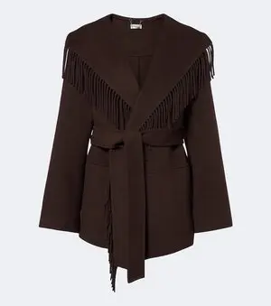 Simkhai Fringed Wool-blend Jacket - Brown