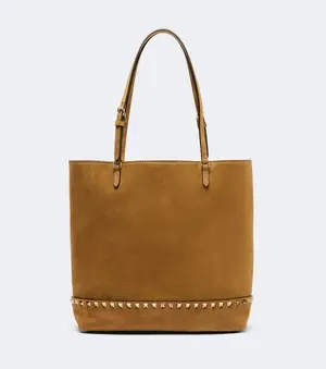 Valentino Garavani Rockstud Medium Suede Tote Bag
