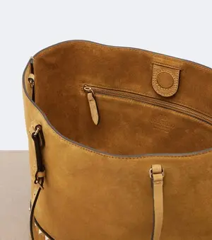 Valentino Garavani Rockstud Medium Suede Tote Bag