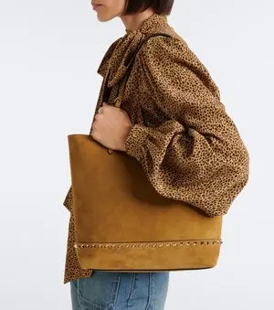 Valentino Garavani Rockstud Medium Suede Tote Bag