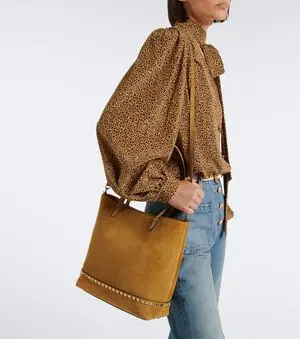 Valentino Garavani Rockstud Medium Suede Tote Bag