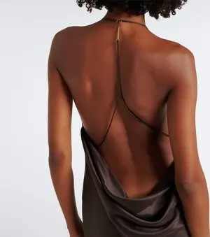 TOM FORD Draped Open-back Silk Gown