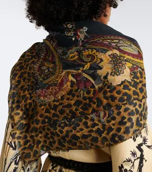 Etro Printed Modal And Cashmere Scarf