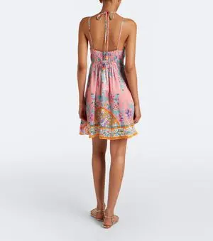 Camilla Floral Embellished Silk Minidress