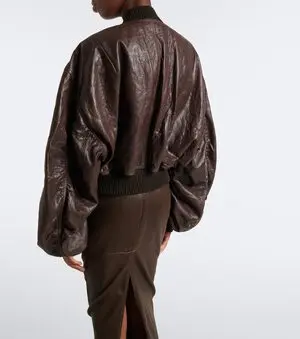 Rick Owens Secchia Leather Bomber Jacket