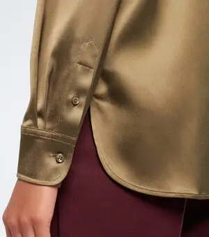 Ralph Lauren Adrien Satin Shirt - Green