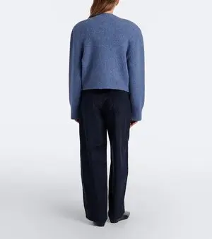 RÓHE Berber Cotton Corduroy Barrel-leg Pants - Blue