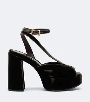 Etro Velvet Platform Sandals