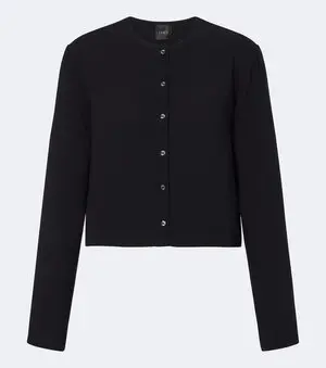 LESET Ari Cropped Cardigan - Black