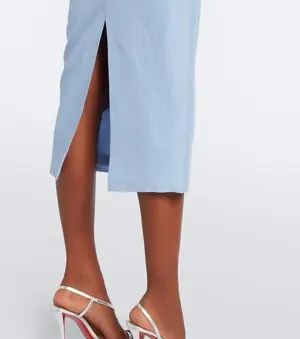 Roland Mouret Belted Caped Midi Dress